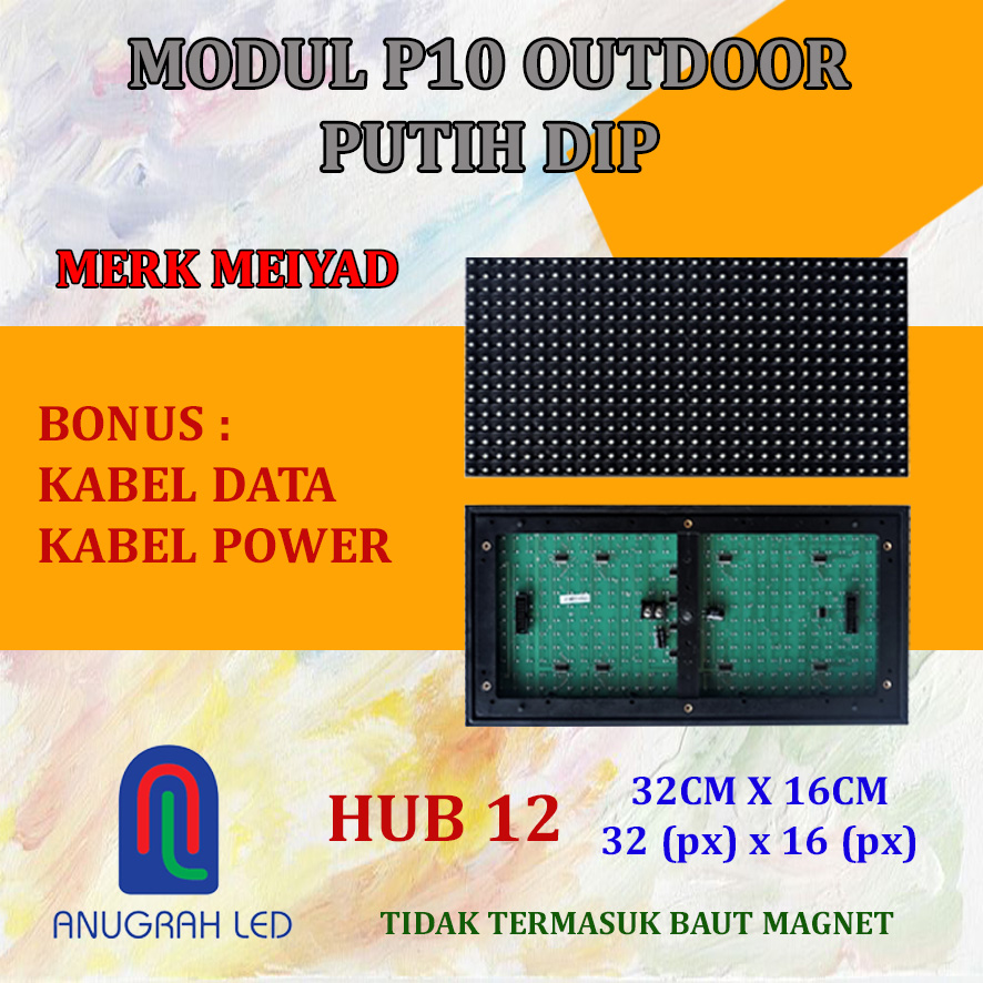 MODUL P10 DIP PUTIH OUTDOOR | ANUGRAHLED.COM