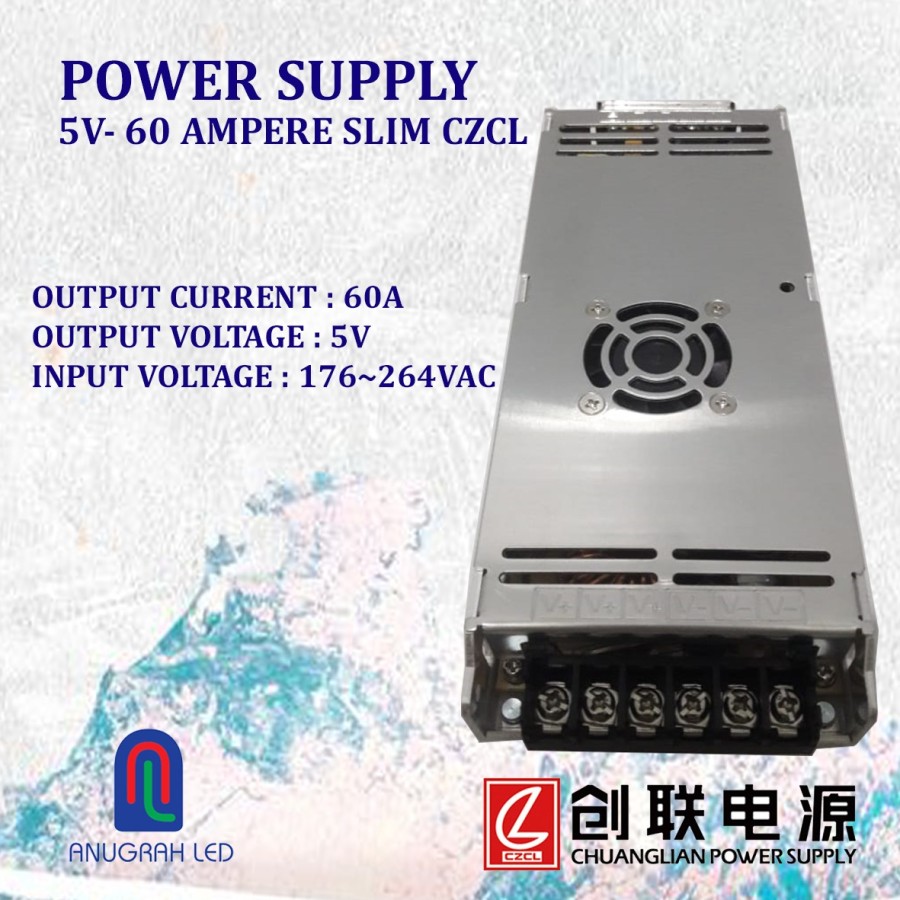 POWER SUPPLY RUNNING TEXT 5 Volt – 80 Amper CZCL | ANUGRAHLED.COM